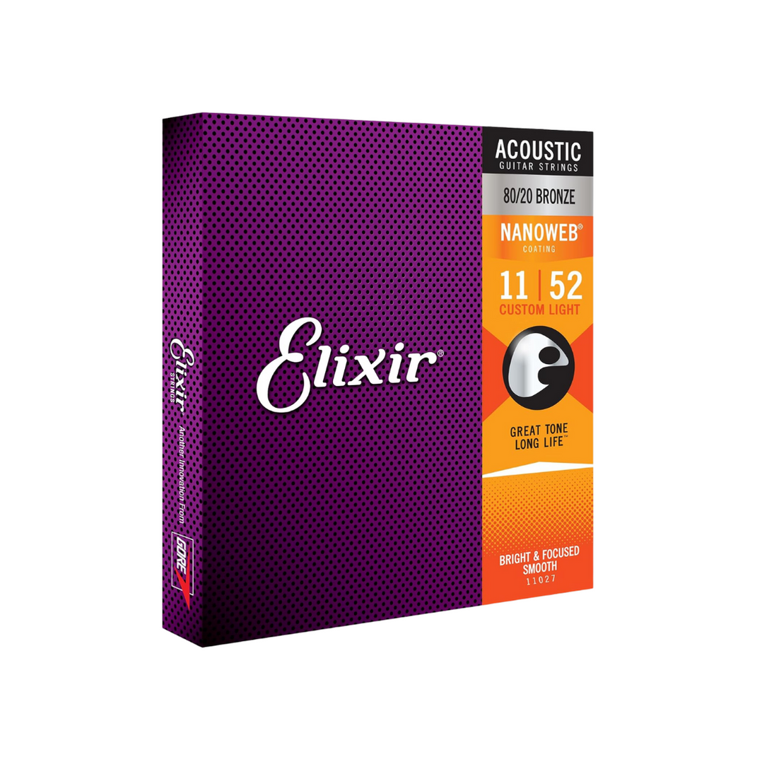 Cuerdas Elixir Strings 11-52 Guitarra Acústica | Guitarras Custom
